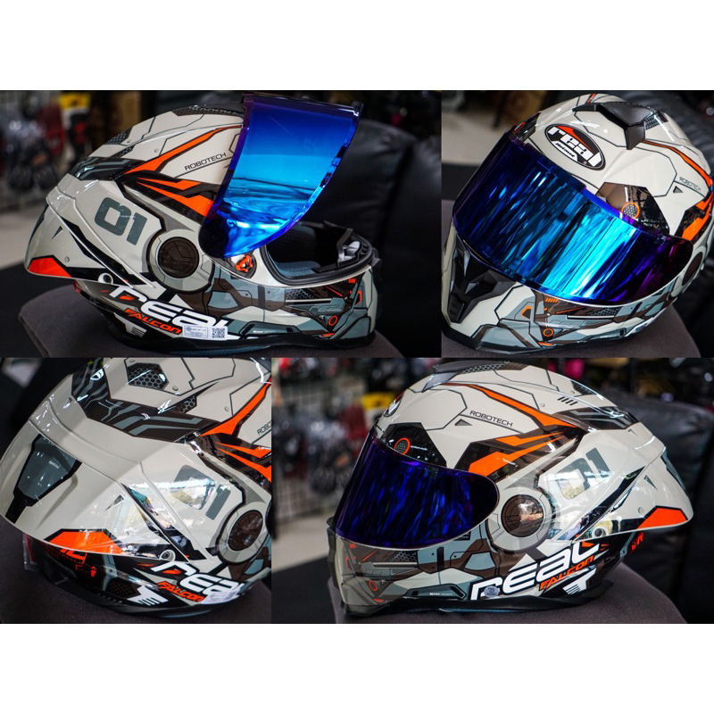 หมวกกันน็คเต็มใบ REAL FALCON ROBOTECH | Shopee Thailand