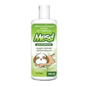 Messi Herbal Dog shampoo เมซซี่ แชมพู สูตรบำรุงผิวหนัง สีเขียว 300 ml ...