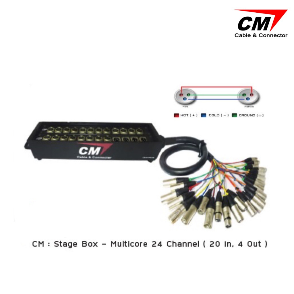 CM : Stage Box - Multicore 24 Channel ( 20 In, 4 Out ) | Shopee Thailand