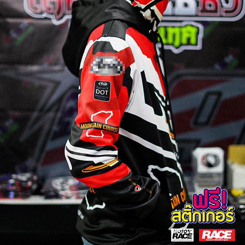 KGNPRO เสื้อฮู้ด Doohan TT ใส่ขับรถ กันแดด กันลม เสื้อฮู้ดพิมพ์ลาย ...