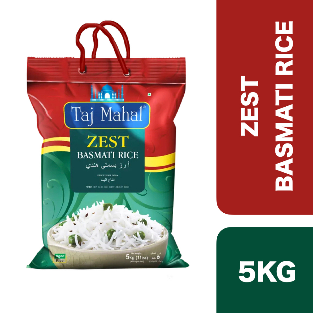 Taj Mahal Zest Basmati Rice 5kg ++ ทัชมาฮาลเซสท์ ข้าวบาสมาติ 5กก. ...