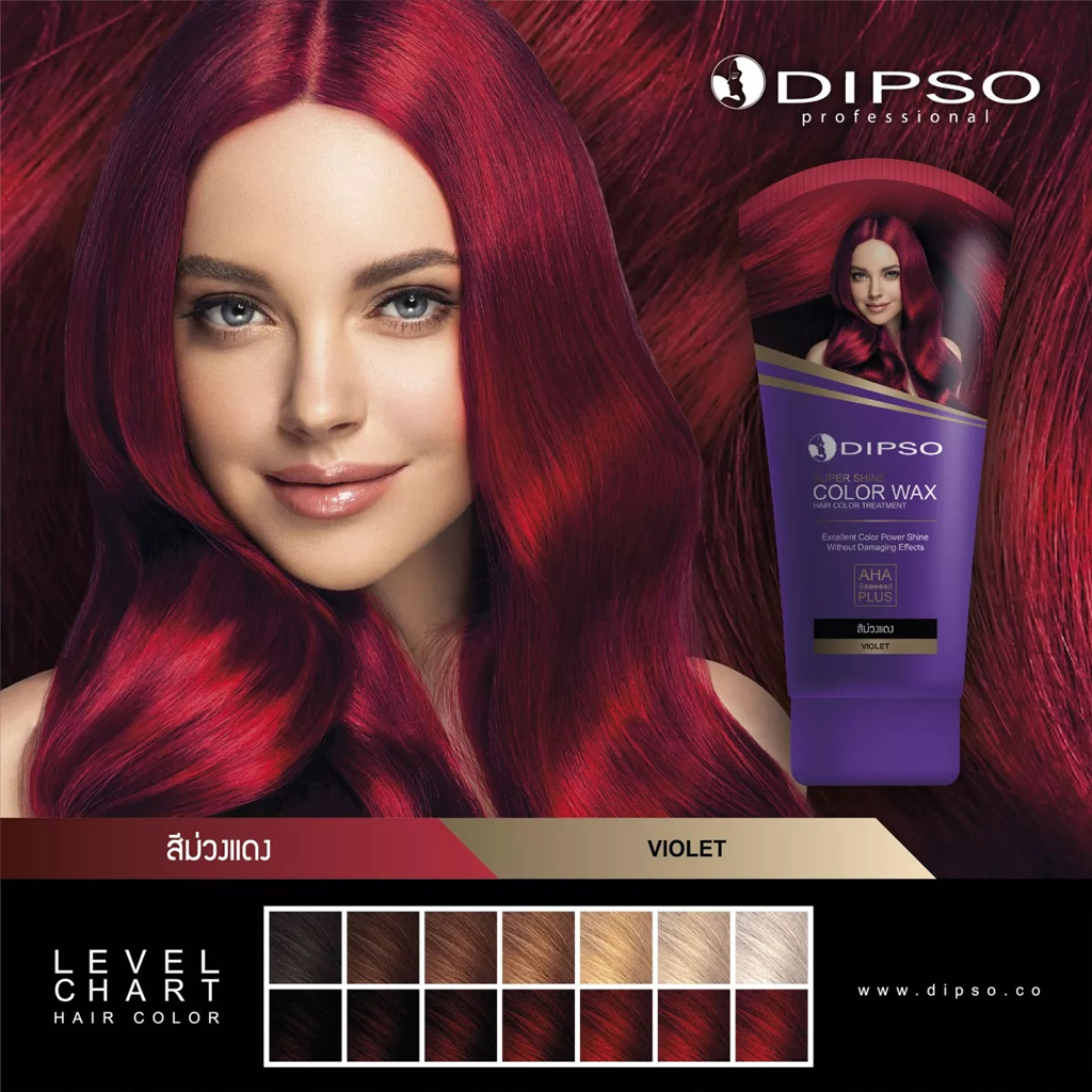 แว๊กซ์สีผมดิ๊พโซ่ ซุปเปอร์ ชายน์ แฮร์ คัลเลอร์ แว๊กซ์ 150 มล. DIPSO ...