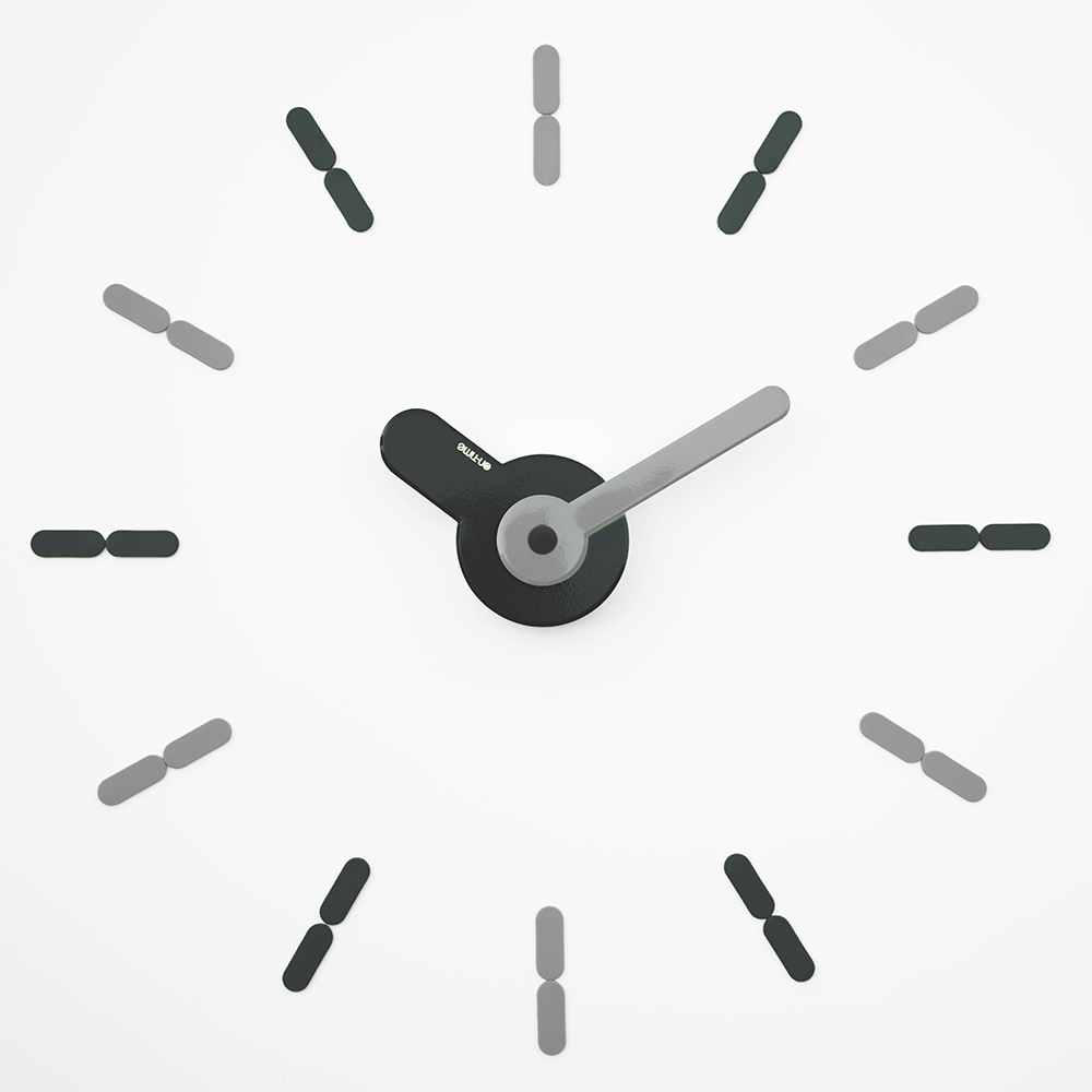 On-Time wall clock นาฬิกาติดผนัง ไม่เจาะผนัง v1m เทาดำ ขนาดติดตั้ง 56 ...