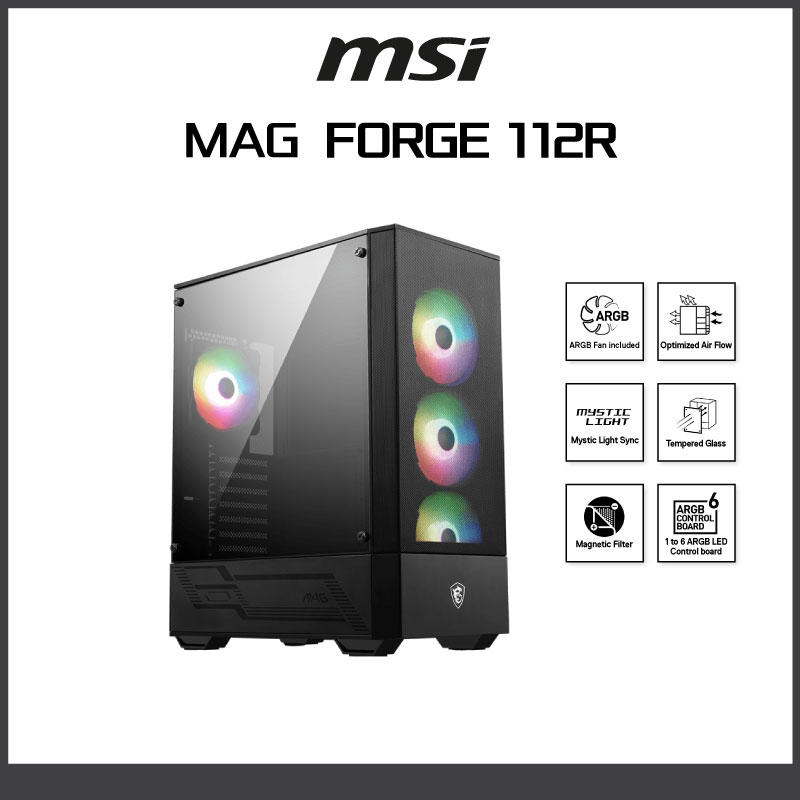 CASE (เคสคอมพิวเตอร์) MSI MAG FORGE 112R, ATX / M-ATX / ITX | Shopee ...