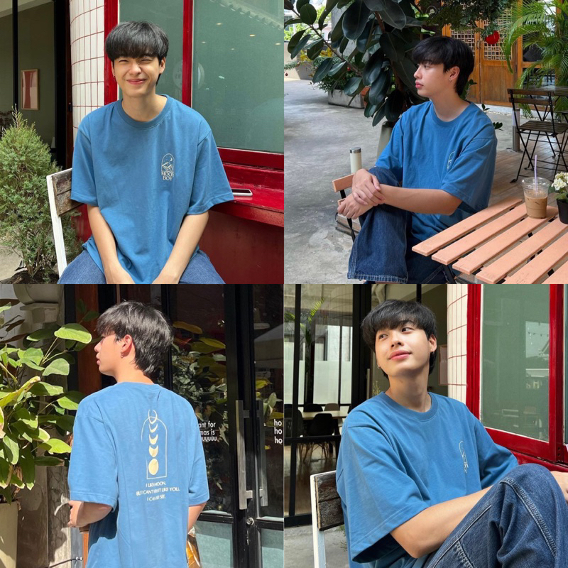 THEBOY-MOONBOY OVERSIZE เสื้อยืดโอเวอร์ไซส์ไหล่ตก | Shopee Thailand