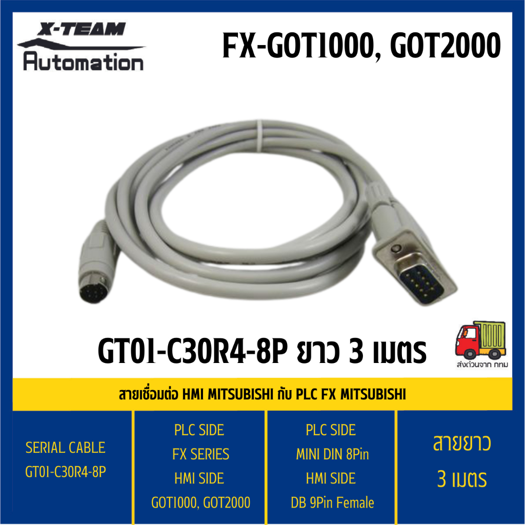 GT01-C30R4-8P / Serial Cable for FX to GOT 11/15/16 GOT2000 | Shopee ...
