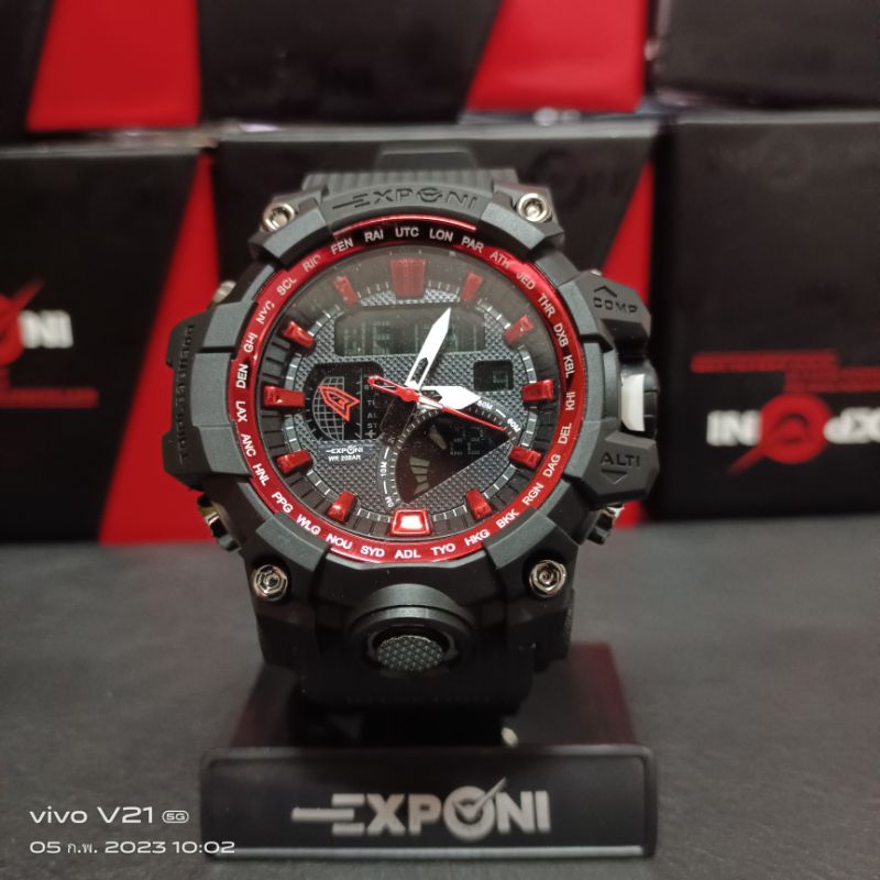 Exponi watch นาฬิกาข้อมือ แนวสปอร์ต 2ระบบ กันน้ำได้ 100% #E58 | Shopee ...