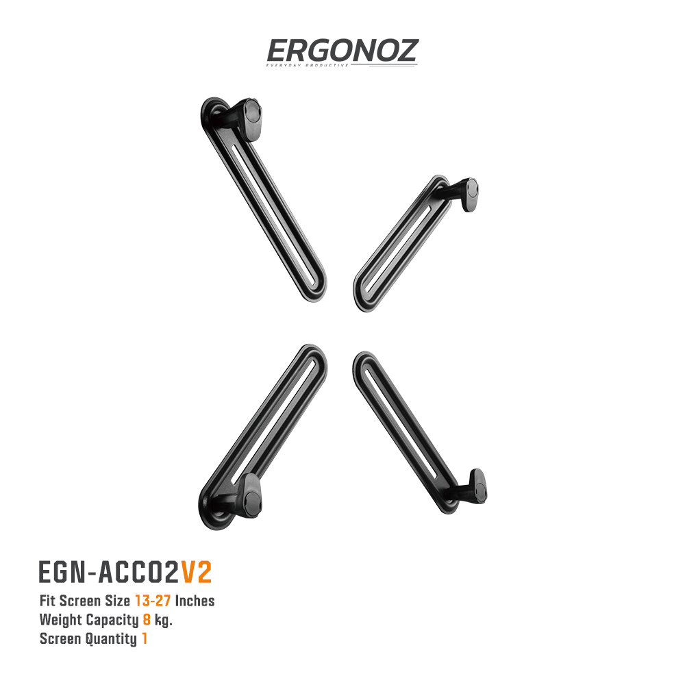 ERGONOZ อุปกรณ์เสริมสำหรับติดตั้งจอคอม สำหรับจอที่ด้านหลังไม่มีรูยึด ...