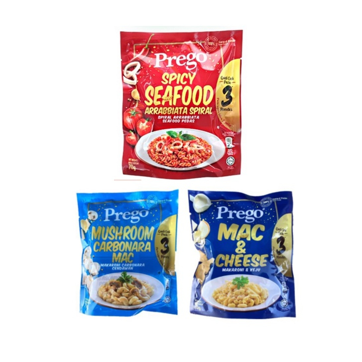 Prego Instant Pasta Macaroni Halal ++ พรีโก้ พาสต้ากึ่งสำเร็จรูป 70 ...
