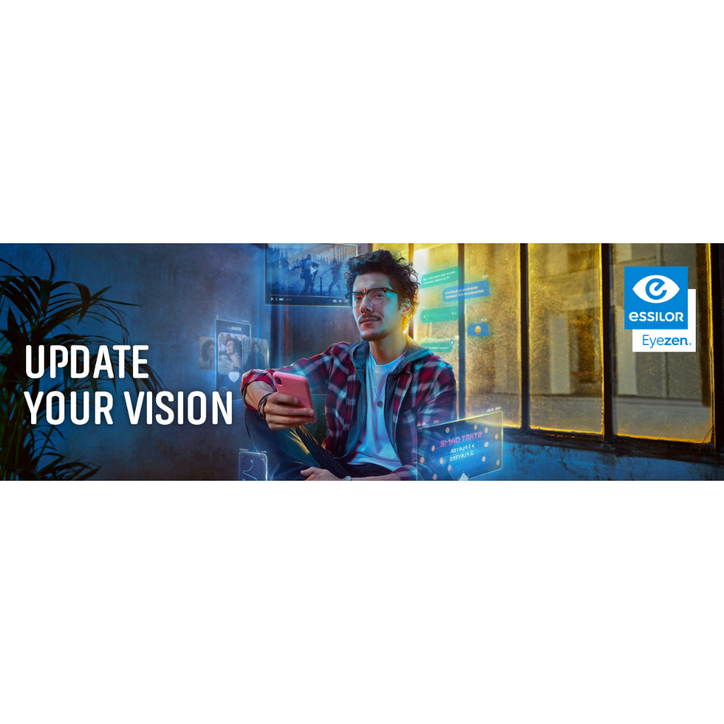 แว่นตา เลนส์ Essilor แท้💯% Essilor Eyezen BLUE UV CAPTURE *ฟรีแว่นตาและ ...
