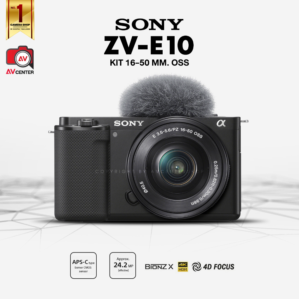 Sony camera ZV-E10 + 16-50mm kit [ รับประกัน 1 ปี By AVcentershop ] | Shopee Thailand