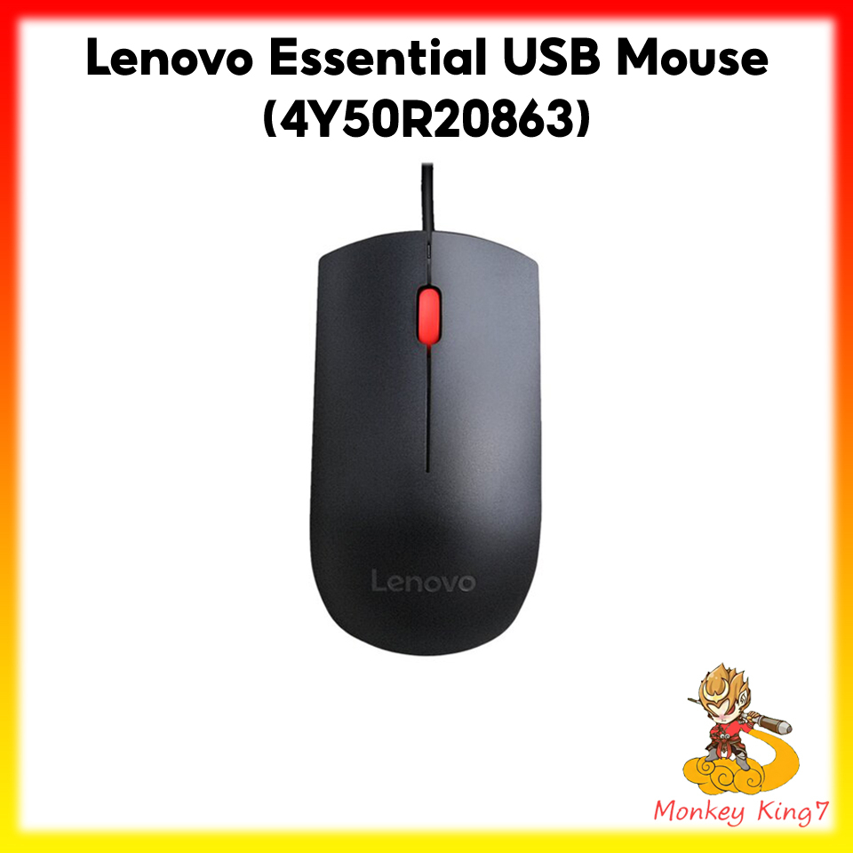 Lenovo Essential USB Mouse Original 100% By MonkeyKing7 | Shopee Thailand