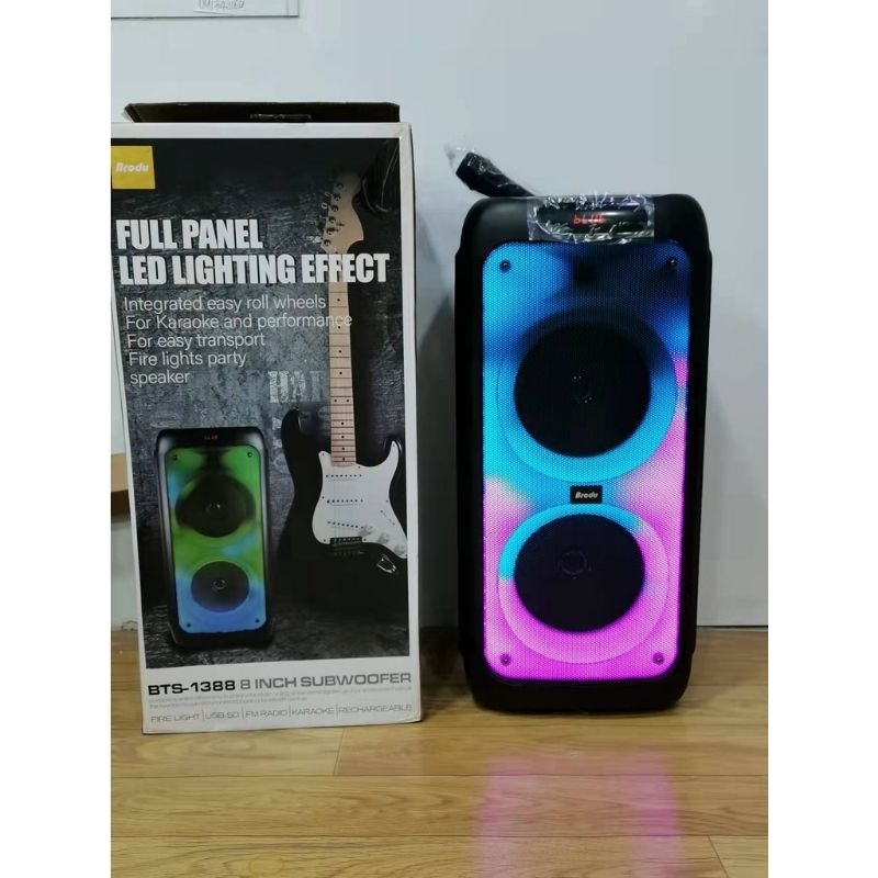 ลำโพงบลูทูธ BTS-1388 มีไฟพร้อมไมค์ เสียงดี เบสหนัก | Shopee Thailand