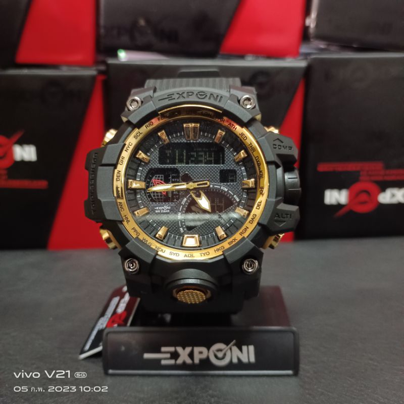 Exponi watch นาฬิกาข้อมือ แนวสปอร์ต 2ระบบ กันน้ำได้ 100% #E58 | Shopee ...