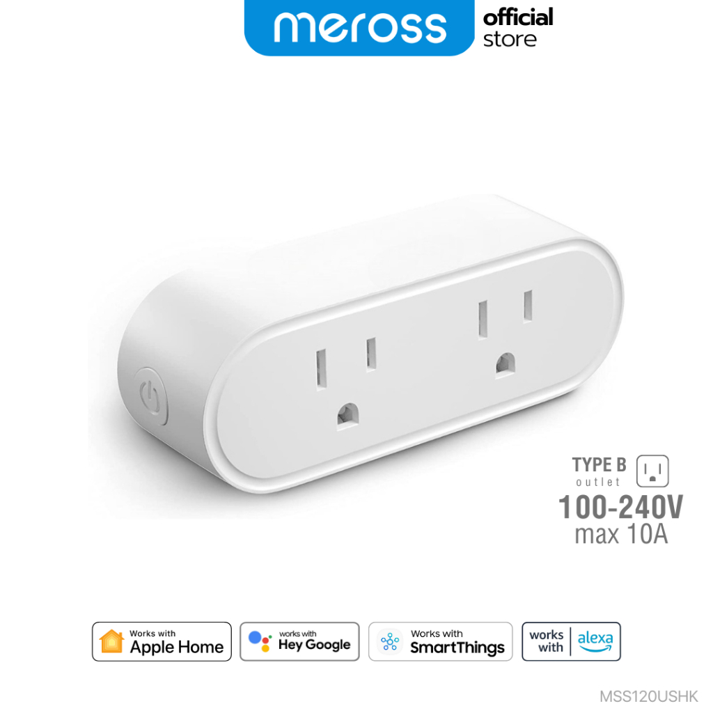 Meross 2-in-1 Smart Wi-Fi Plug ปลั๊กไฟ ปลั๊กอัจฉริยะ ปลั๊กแปลง 2 ช่อง ...