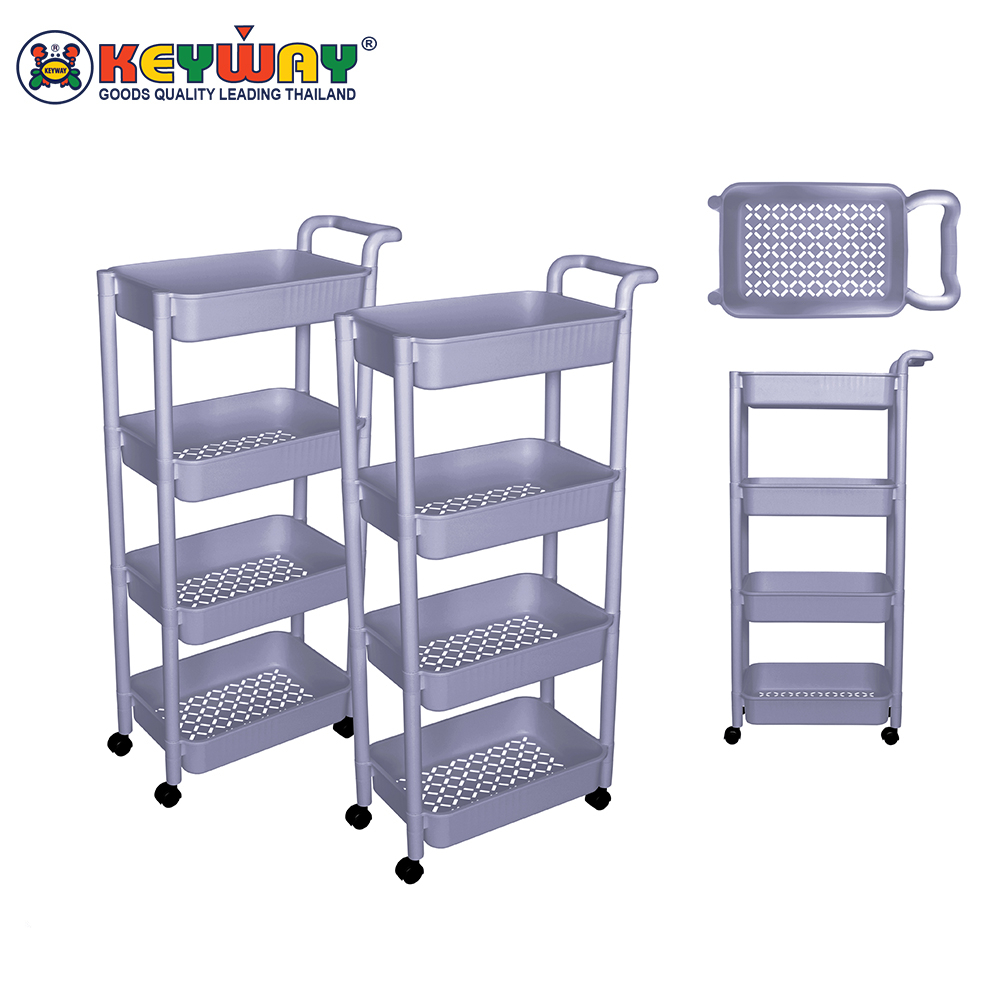 รถเข็นพลาสติกอเนกประสงค์ 4 ชั้น Multipurpose 4-layers Trolley : AP-468 ...