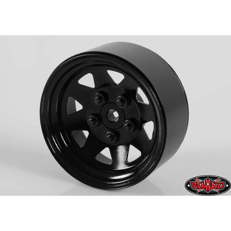 ล้อ D90 D110 5 Lug Wagon 1.9" Steel Stamped Beadlock Wheels (Black ...