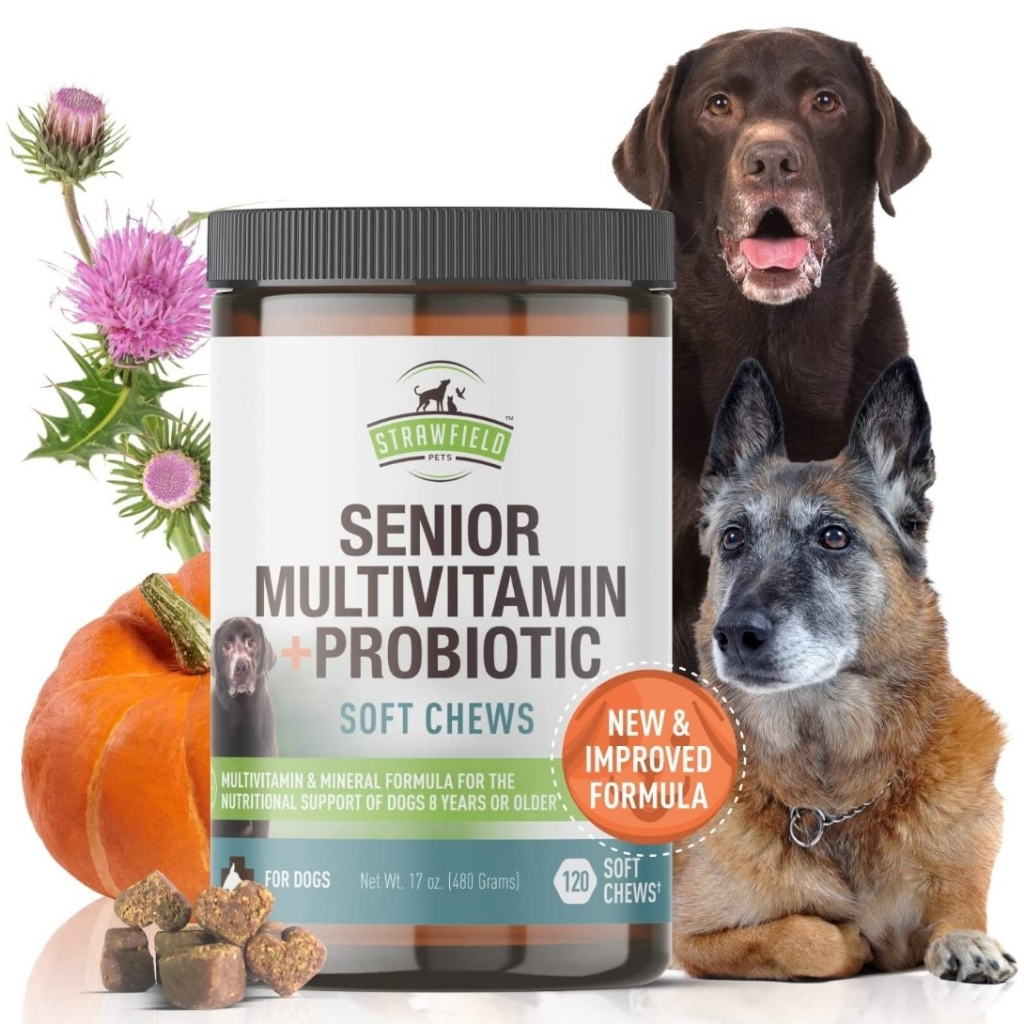 Strawfield Senior Multivitamin +Probiotic วิตามินรวม สุนัขแก่ บำรุงทุก ...