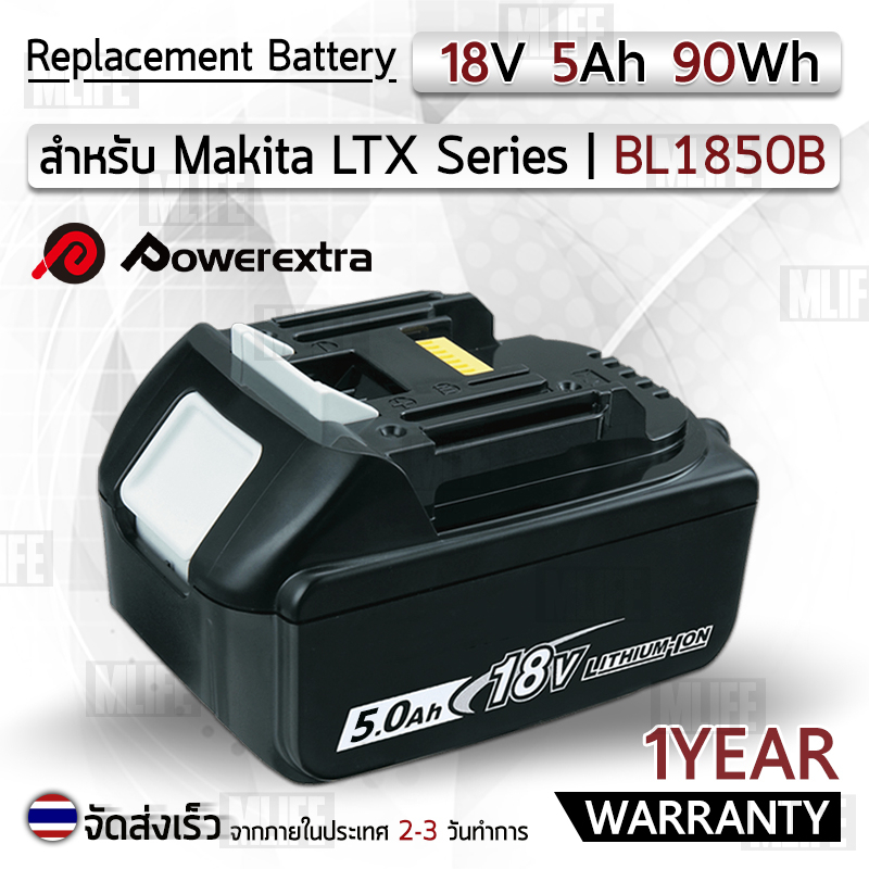 รับประกัน 1 ปี – แบตเตอรี่ Makita BL1830B BL1850B 18V 5.0Ah. มากีต้า ...