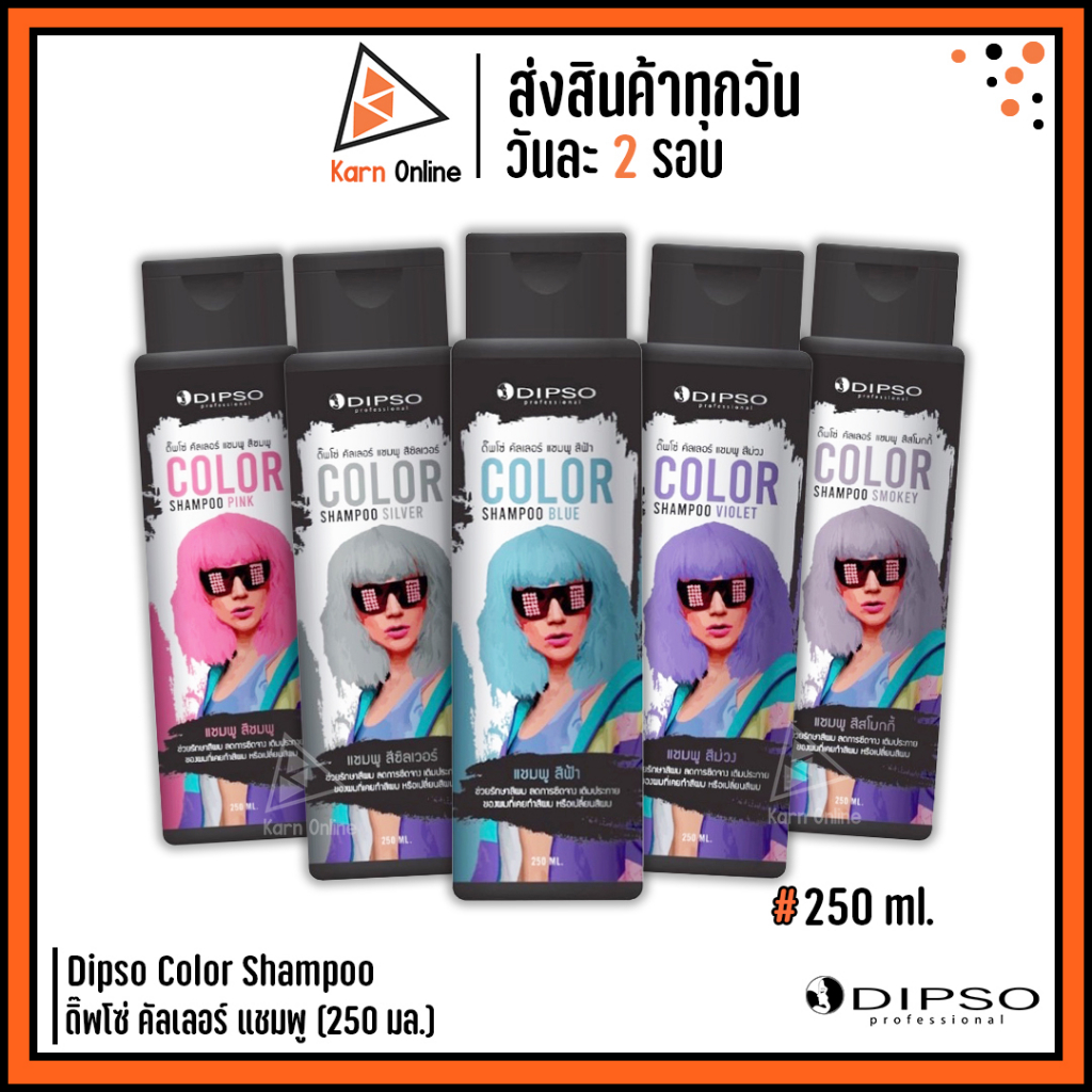 Dipso Color Shampoo ดิ๊ฟโซ่ คัลเลอร์ แชมพู (250 ml.) แชมพูเพิ่มประกายสี ...