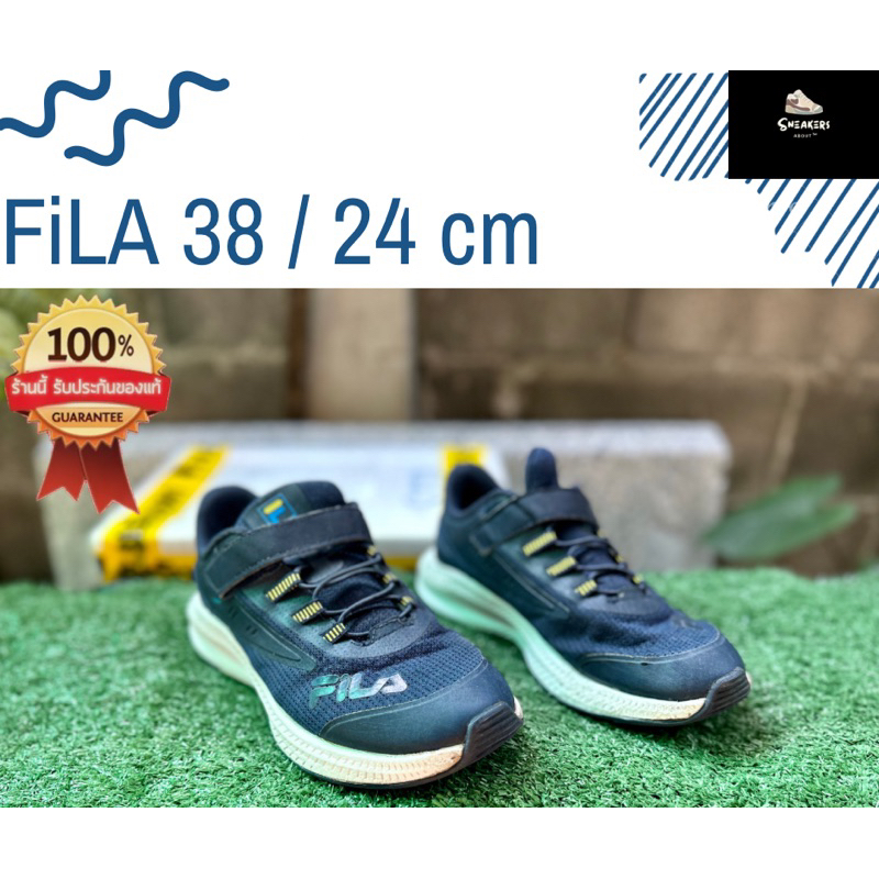 (Size 38/24cm) FiLA รองเท้าวิ่ง รองเท้าผ้าใบ ของแท้ มือสอง | Shopee Thailand