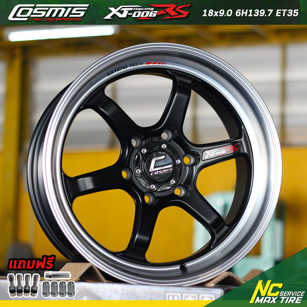 ล้อแม็กขอบ18 / Cosmis Xt-006RS / 18x9.0 6H139.7 ET35 / สีดำด้านขอบซิลเวอร์ด้าน (ราคารวม4วง ...