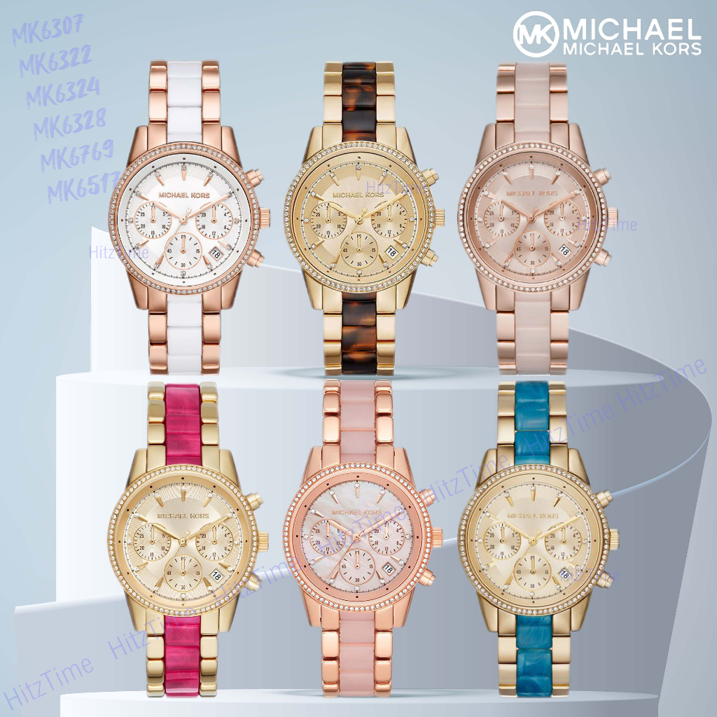 นาฬิกา MICHAEL KORS นาฬิกาข้อมือผู้หญิง แบรนด์เนมของแท้ รุ่น MK6307 ...