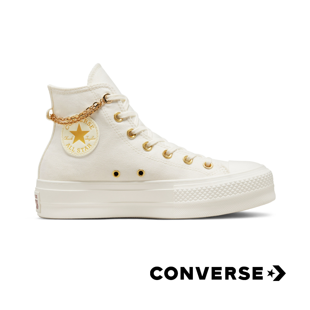 [ลิขสิทธิ์แท้] CONVERSE All Star Lift Platform Gold Chain รองเท้า คอน ...