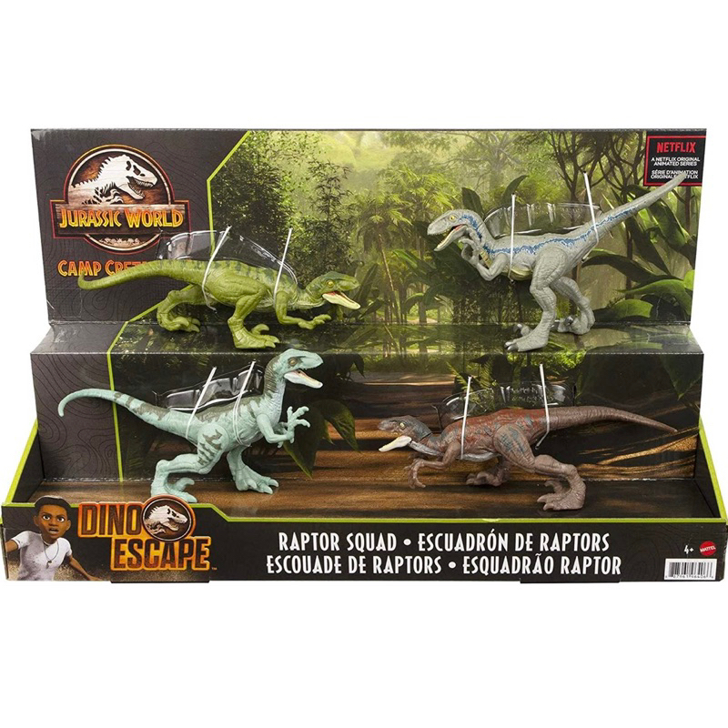 Jurassic World Camp Cretaceous Raptor Squad 4pk Dino Escape Limited ...