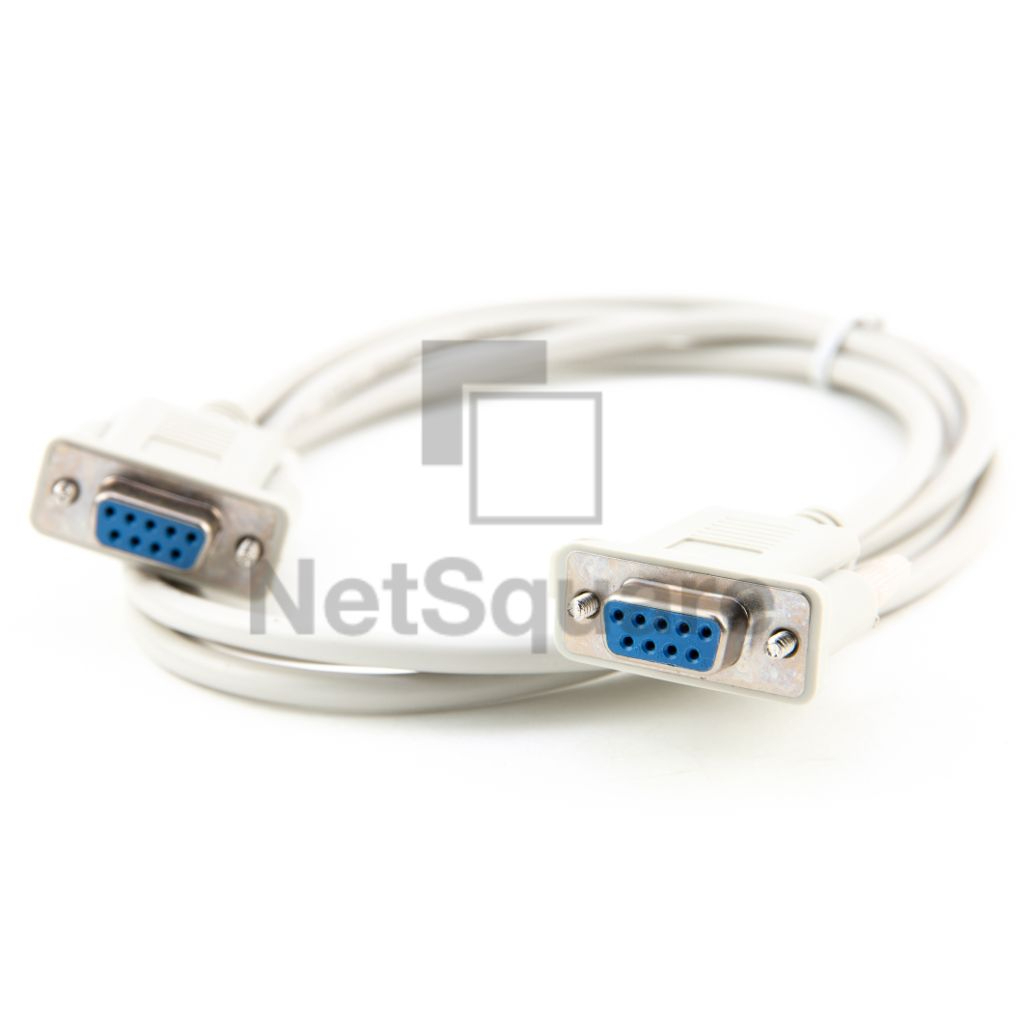 Serial Extension RS232 Null Modem Female to Female Cable 9-Pin DB9 1.5m ...