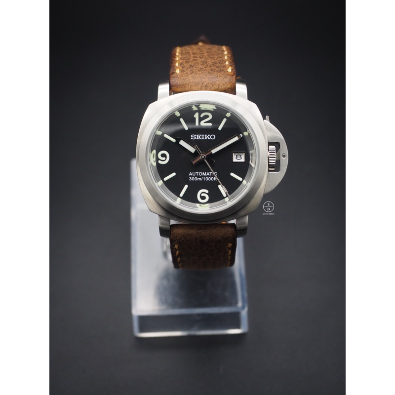 Seiko Mod PAM Black with Brown Leather Strap (PAM Edition) | Shopee ...