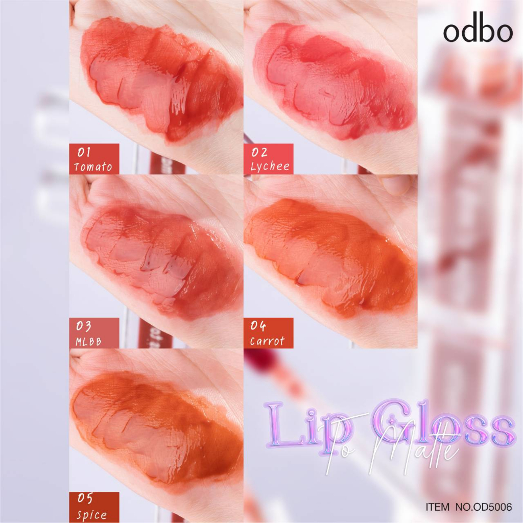 OD5006 odbo Lip Gloss To Matte โอดีบีโอ ลิป กลอส ทู แมทท์ เนื้อลิปสุดเพอร์เฟกต์ที่ทาแล้วให้ฟินิ ...
