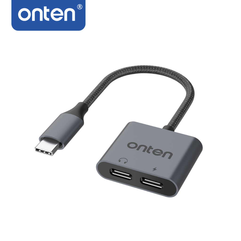 ONTEN OTN-290 2 in 1 Type-C to audio and charging adapter | Shopee Thailand