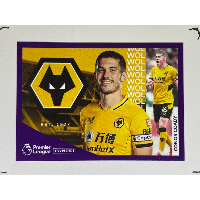 สติ๊กเกอร์สะสม Wolverhampton Wanderers fc PML football 2022 ของสะสมทีม ...