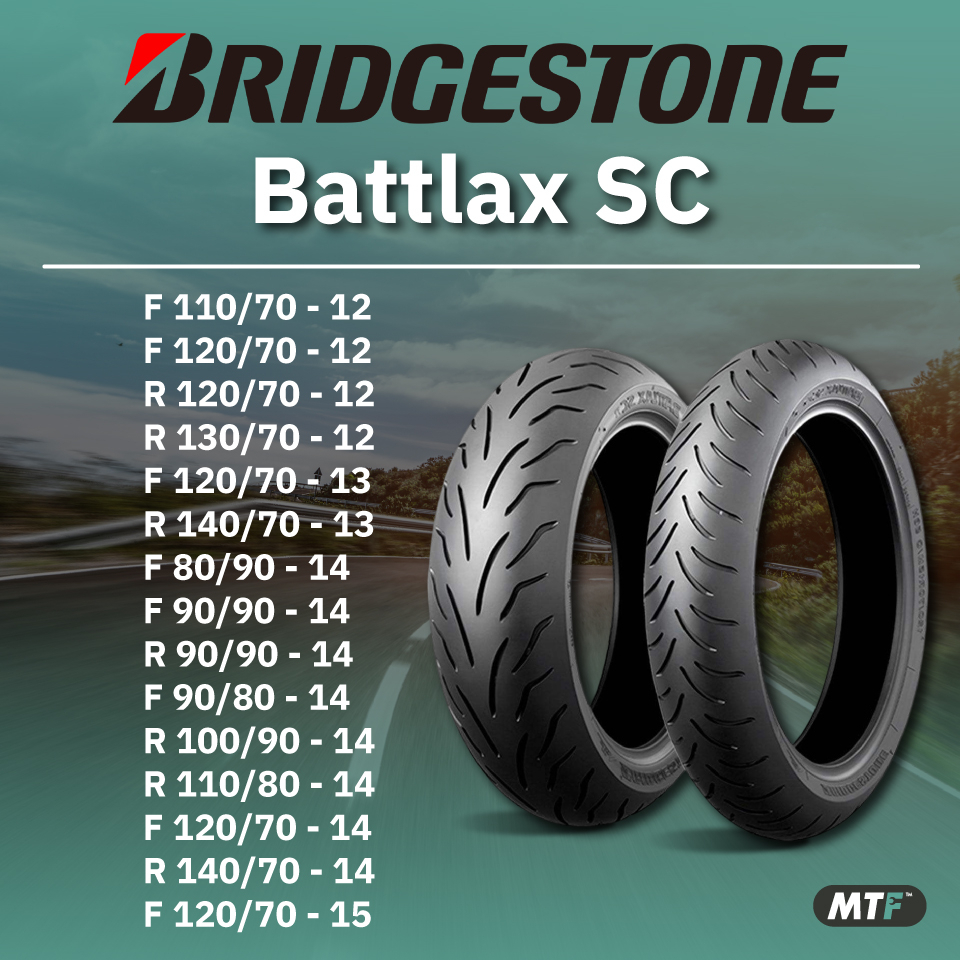 ยางสำหรับรถ Scooter Bridgestone รุ่น Battlax SC By Motofiix | Shopee ...