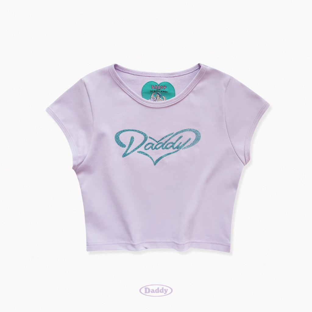 DADDY | Beloved Crop Top เสื้อยืดครอปท็อป รีด flex glitter สุดน่ารัก สี ...
