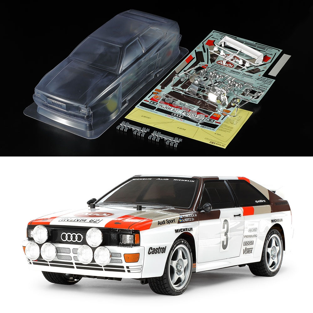 TAMIYA 51615 บอดี้ AUDI QUATTRO A2 ยังไม่ได้ตัดเจาะและทำสี (มีโคมสำหรับ ...