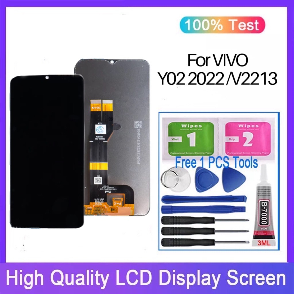 หน้าจอ LCD vivo Y02 จอพร้อมทัชกรีน 2022 จอ + ทัช สำหรับ วีโว่ Y02 สีดำ ...