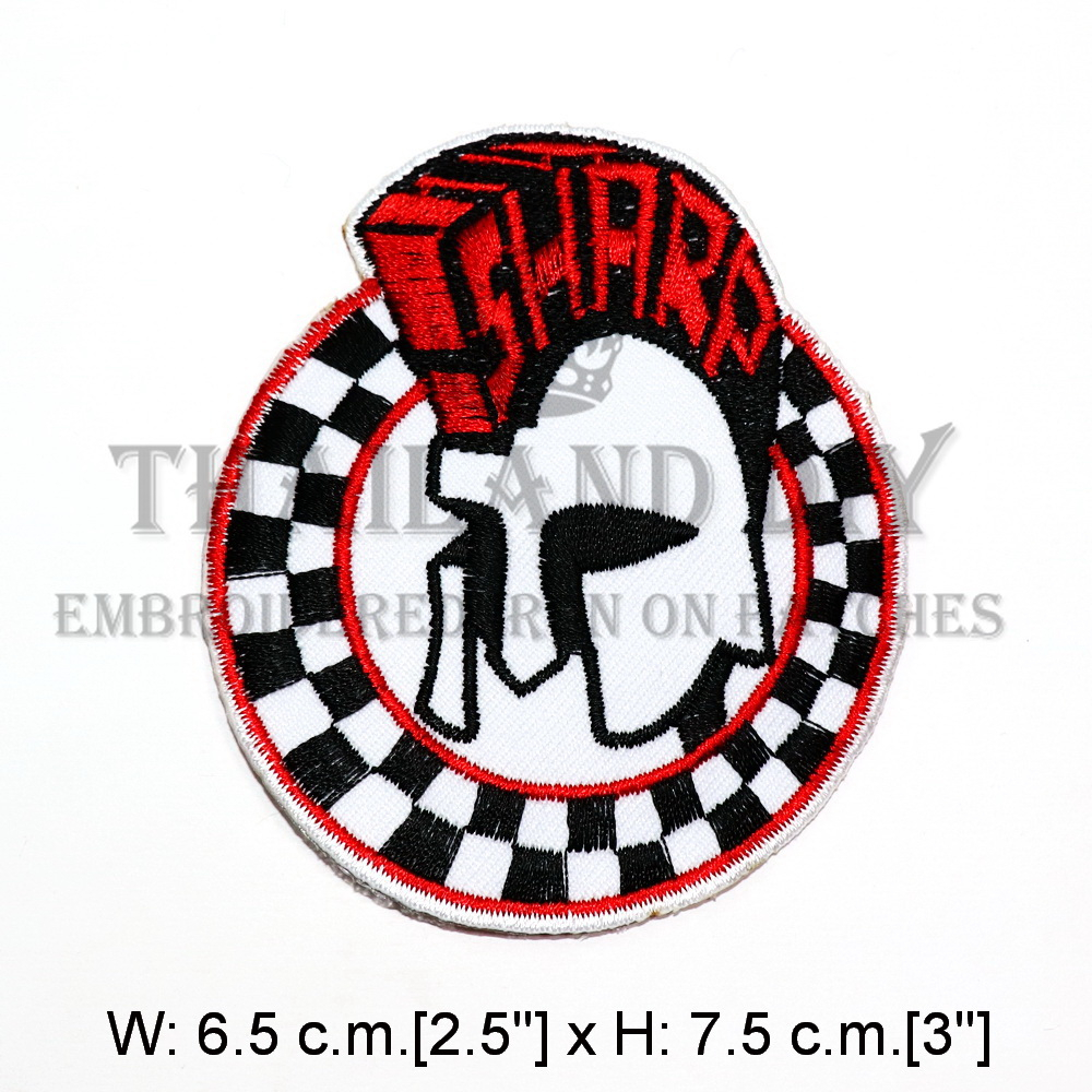 ตัวรีดติดเสื้อ งานปัก สัญลักษณ์ ต่อต้านการเหยียดผิว Skinhead anti ...