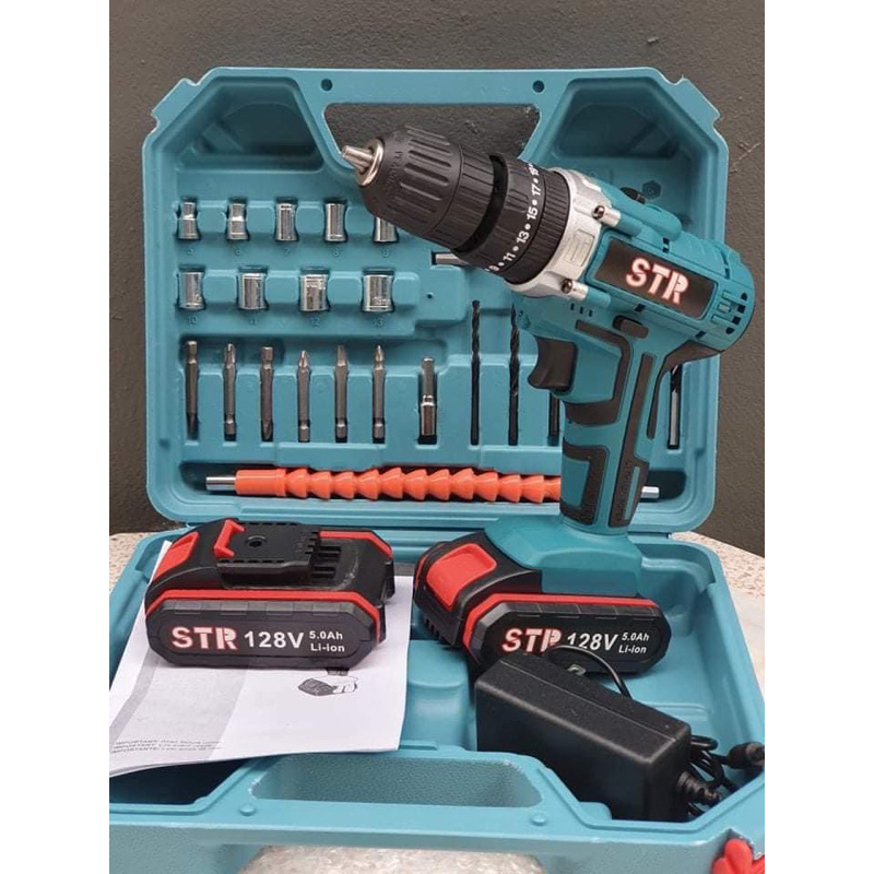 สว่านแบต สว่านไร้สาย แบตเตอรี่ 128V STR 3ระบบ | Shopee Thailand