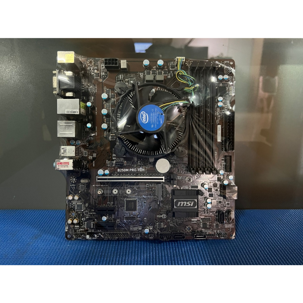 เมนบอร์ด MSI B250M PRO-VDH Socket 1151 แรม 4 ช่อง DDR4 + CPU G4560 No.ฝาหลัง สวยๆพร้อมใช้ ...