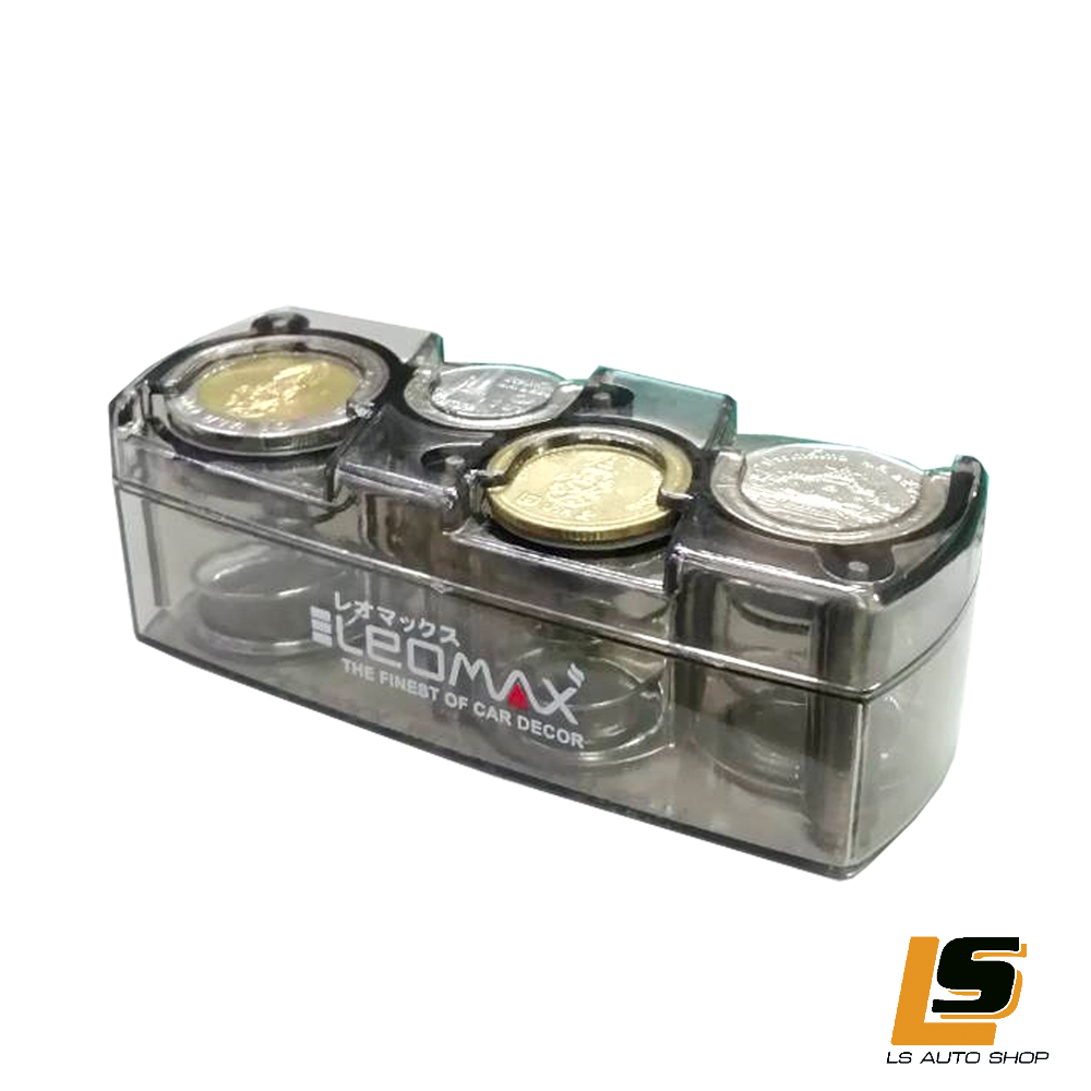 LEOMAX กล่องเก็บเหรียญสปริง รุ่น PLUS 2 Model CH-6511 ใช้แต่งรถ หรือ พกพาได้ สีดำใส | Shopee ...