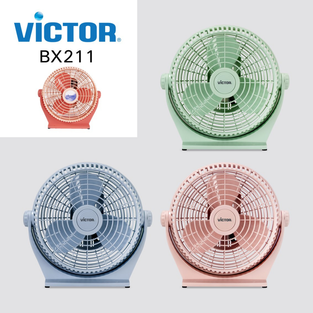 สีใหม่! Victor พัดลมแฟนซี 10 นิ้ว รุ่น BX-211 หน้ากากถอดล้างได้ ปรับก้ม ...