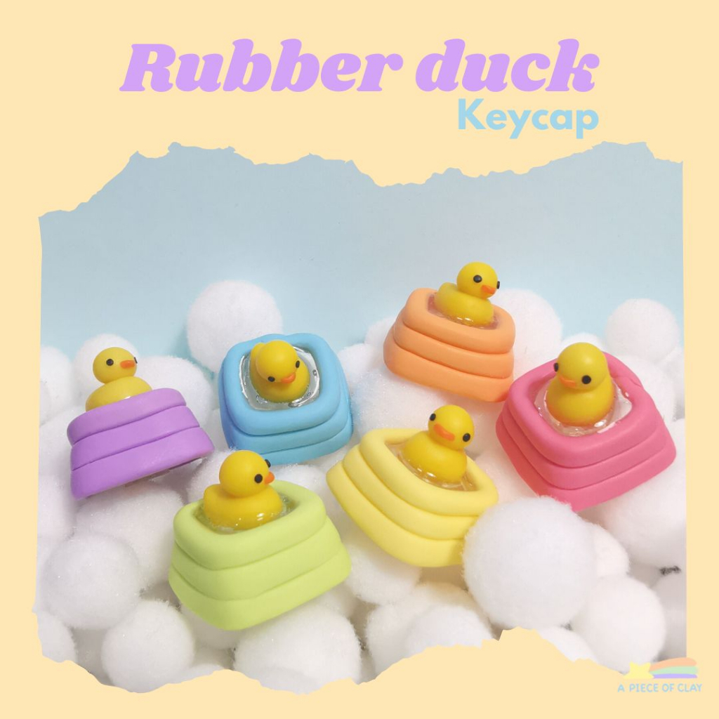 Rubber duck keycap handmade อ่างแบบสีเดียว | Shopee Thailand