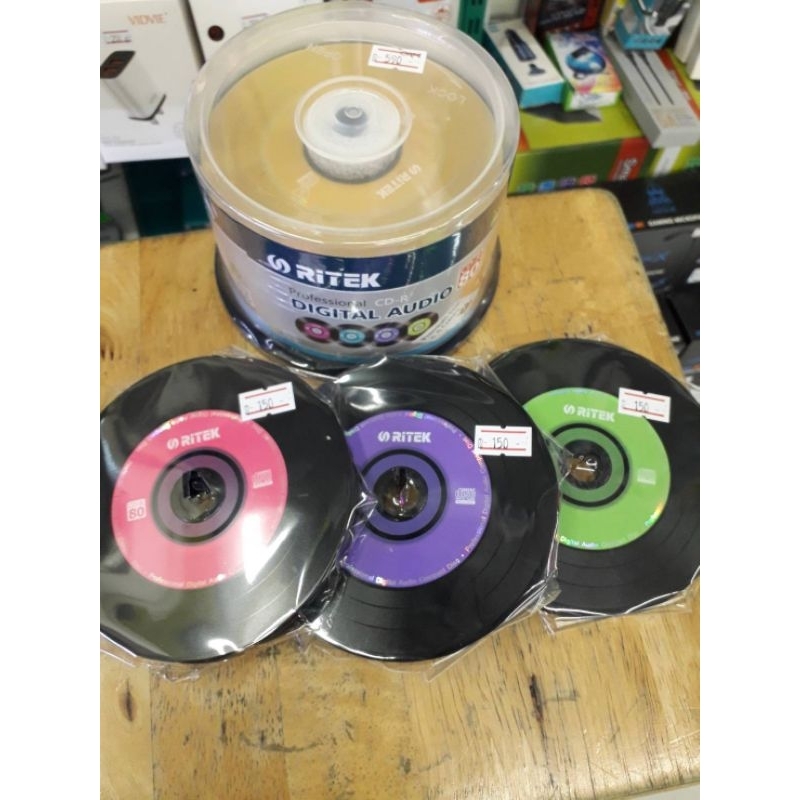 CD-R Ritek Audio 700MB/80min แพ็ค50แผ่น มี5สี | Shopee Thailand
