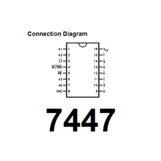 74LS47 74LS48 74LS247 7447 7448 74247 BCD TO 7-SEGMENT DECODER TTL DIP ...