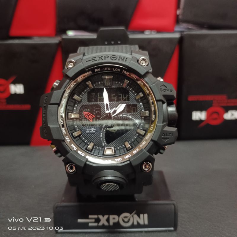 Exponi watch นาฬิกาข้อมือ แนวสปอร์ต 2ระบบ กันน้ำได้ 100% #E58 | Shopee ...