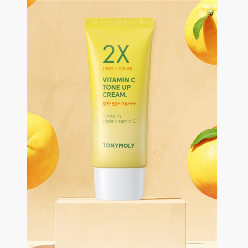Tonymoly 2X Vitamin C Tone Up Cream 50ml SPF50++PA++ | Shopee Thailand