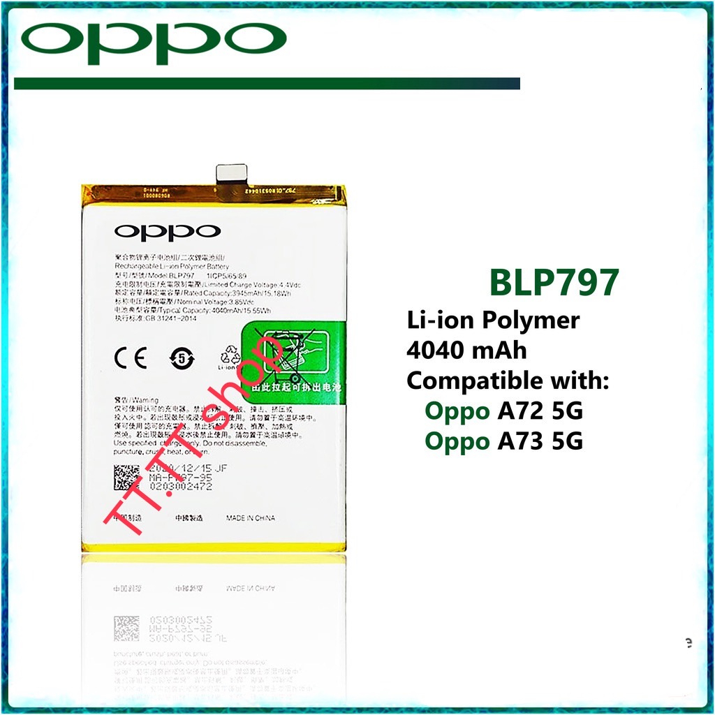 แบตเตอรี่ Oppo A72 5G / Oppo A73 5G BLP797 4040mAh ประกัน 3 เดือน ...