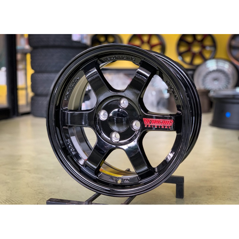 4วง / TE37 หยอดแดง ล้อใหม่ ขอบ15 มี 2 สี | Shopee Thailand